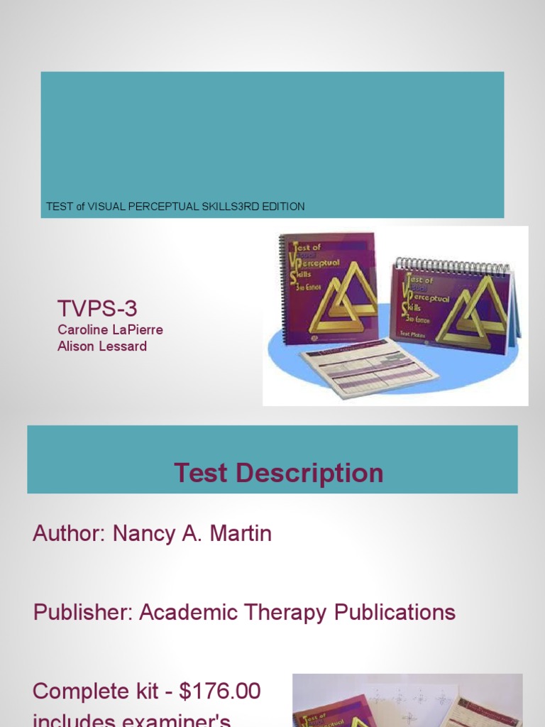 Tvps-Iii Presentation | PDF | Perception | Dyslexia