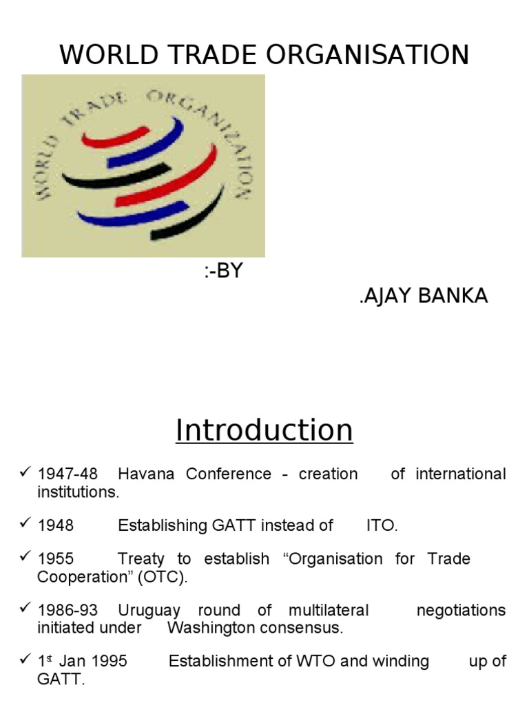 World Trade Organisation | PDF | World Trade Organization | Cultural ...