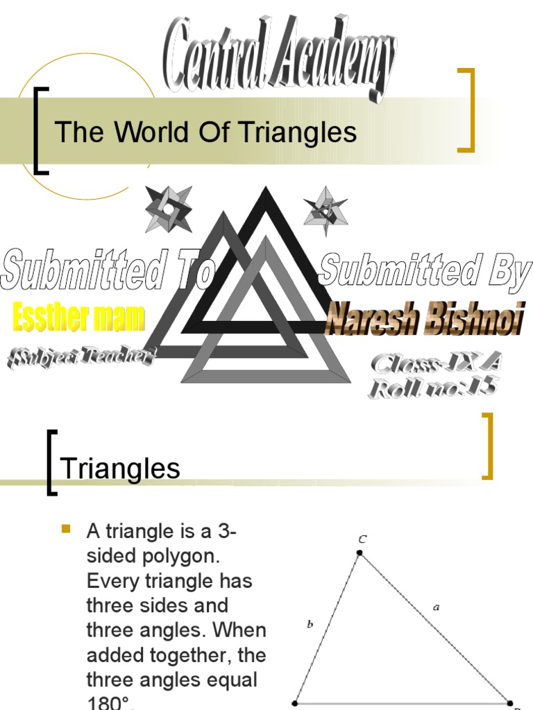 World of Triangles | PDF | Triangle | Geometric Objects