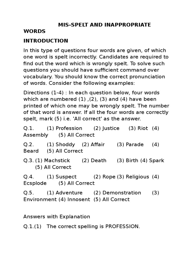 Inappropriate Words (2) | Verb | Style (Fiction)