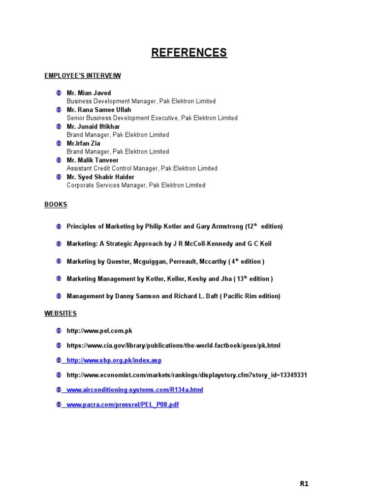 Internship Report References | PDF