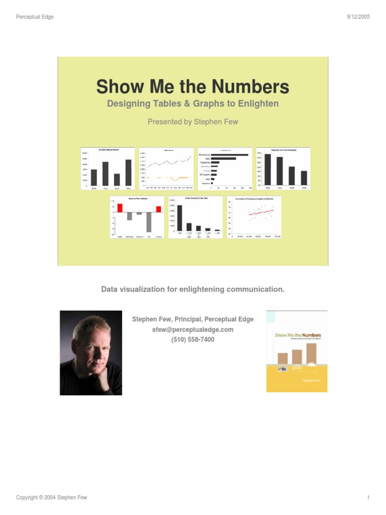 Show Me The Numbers - Stephen Few - 555 | PDF