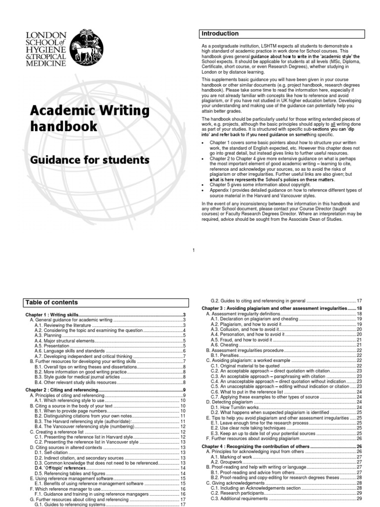 Academic Writing Handbook | PDF | Citation | Critical Thinking