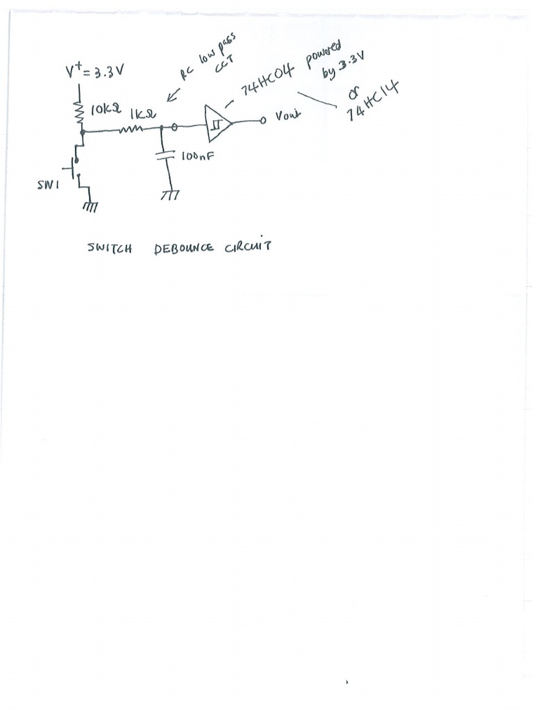 Switch Debounce Circuit Powered by 3.3V DC | PDF