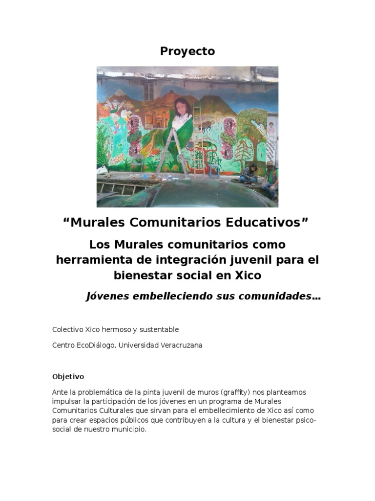 Proyecto Murales Comunitarios en Xico | PDF | Bienestar | Creatividad