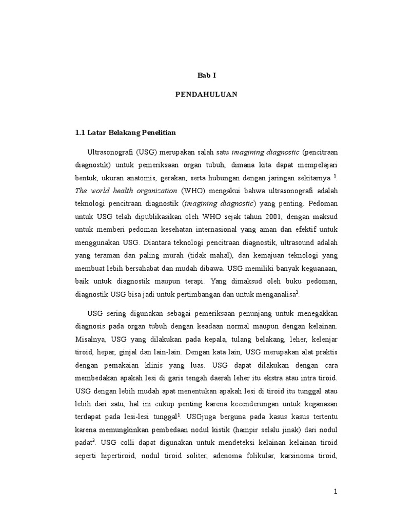 Gambaran Pemeriksaan USG Colli Di Instalasi Radiologi RSUD Jayapura | PDF