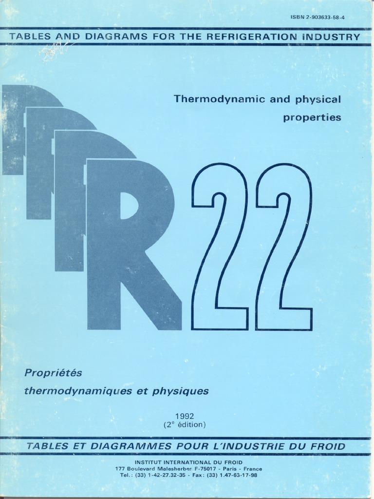 Tablas de Refrigerante R-22 | PDF