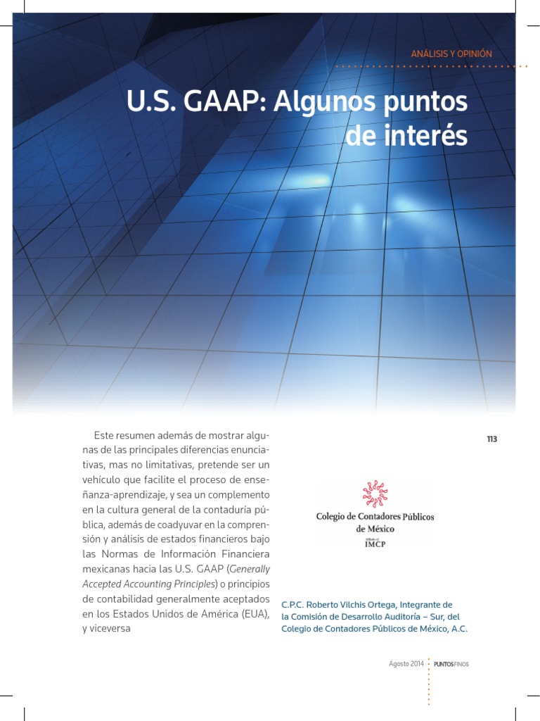 US GAAP SPAIN | Principios de contabilidad generalmente aceptados ...