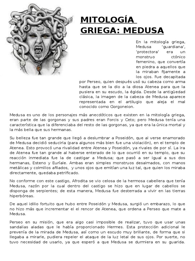 Medusa | Descargar gratis PDF | Medusa | Mitología