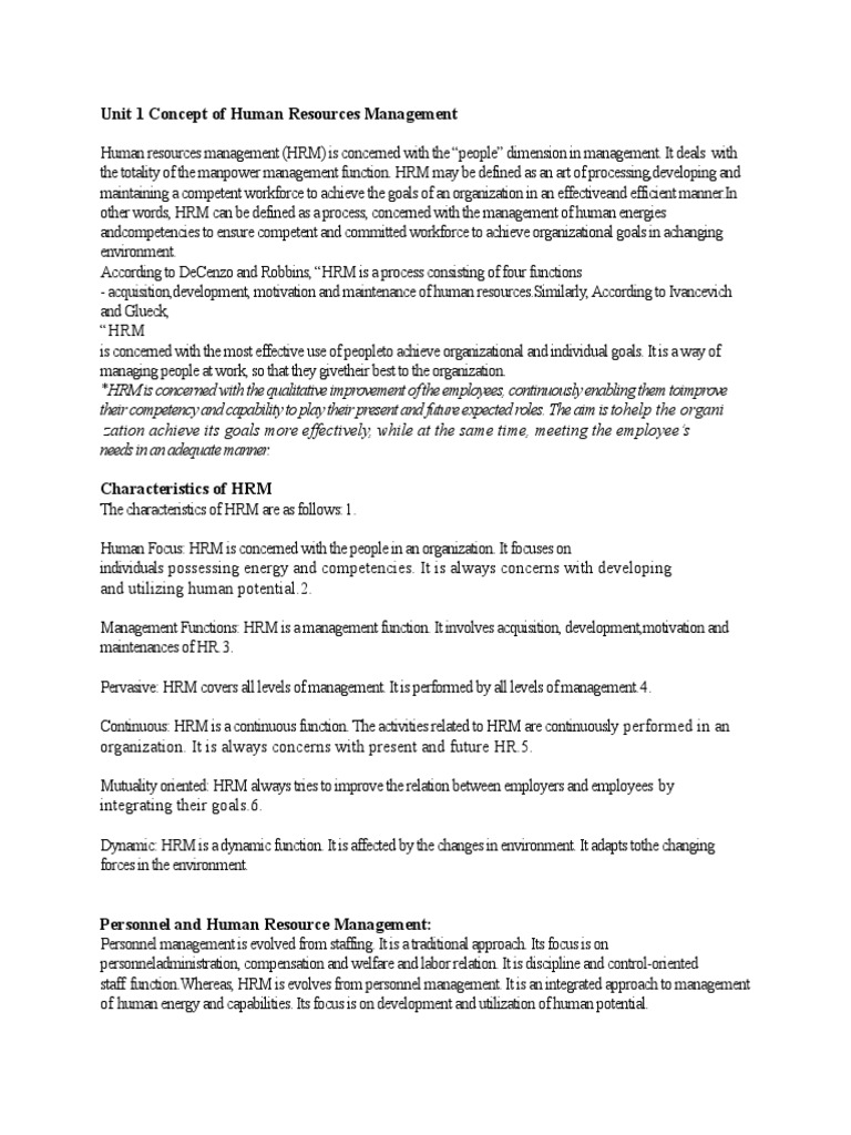 Introduction to Human Resources Management | PDF | Human Resource ...