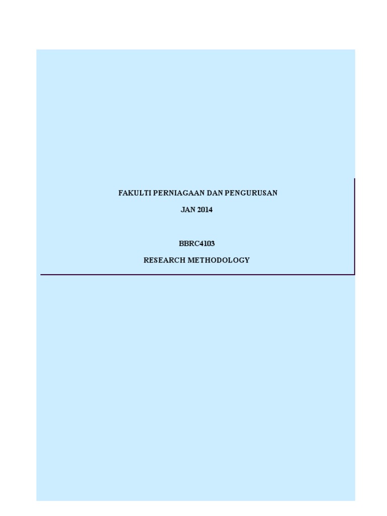 Research Methodology Sample | PDF | Qualitative Research | Hypothesis