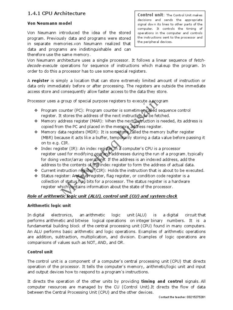 1.4 Processor Fundamentales | PDF | Central Processing Unit ...