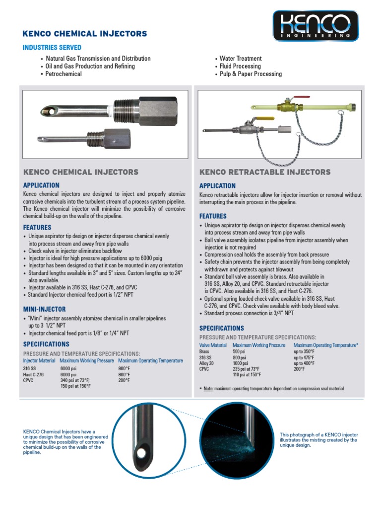 KENCO Chemical Injectors: A Unique Design for Minimizing Corrosive ...