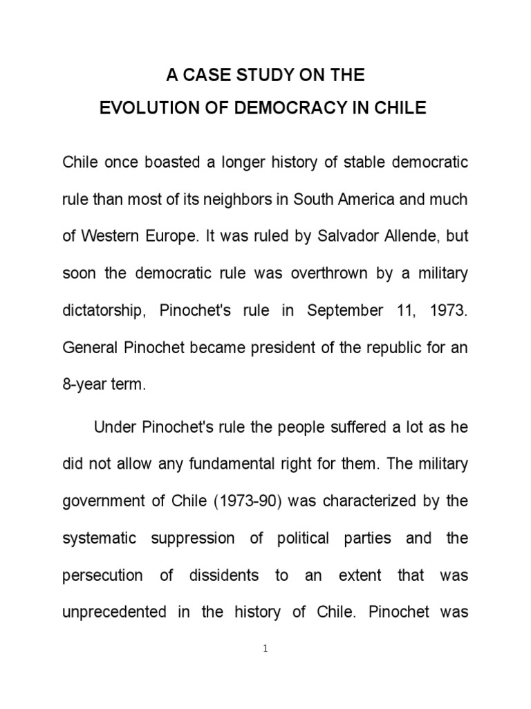 A Case Study On Chile Original | PDF | Augusto Pinochet | Political ...