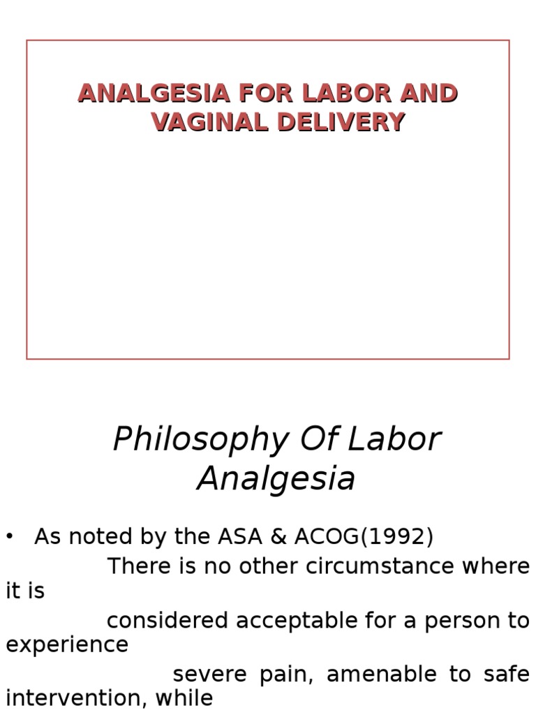 Labor Analgesia Techniques Explained | PDF | Childbirth | Anesthesia