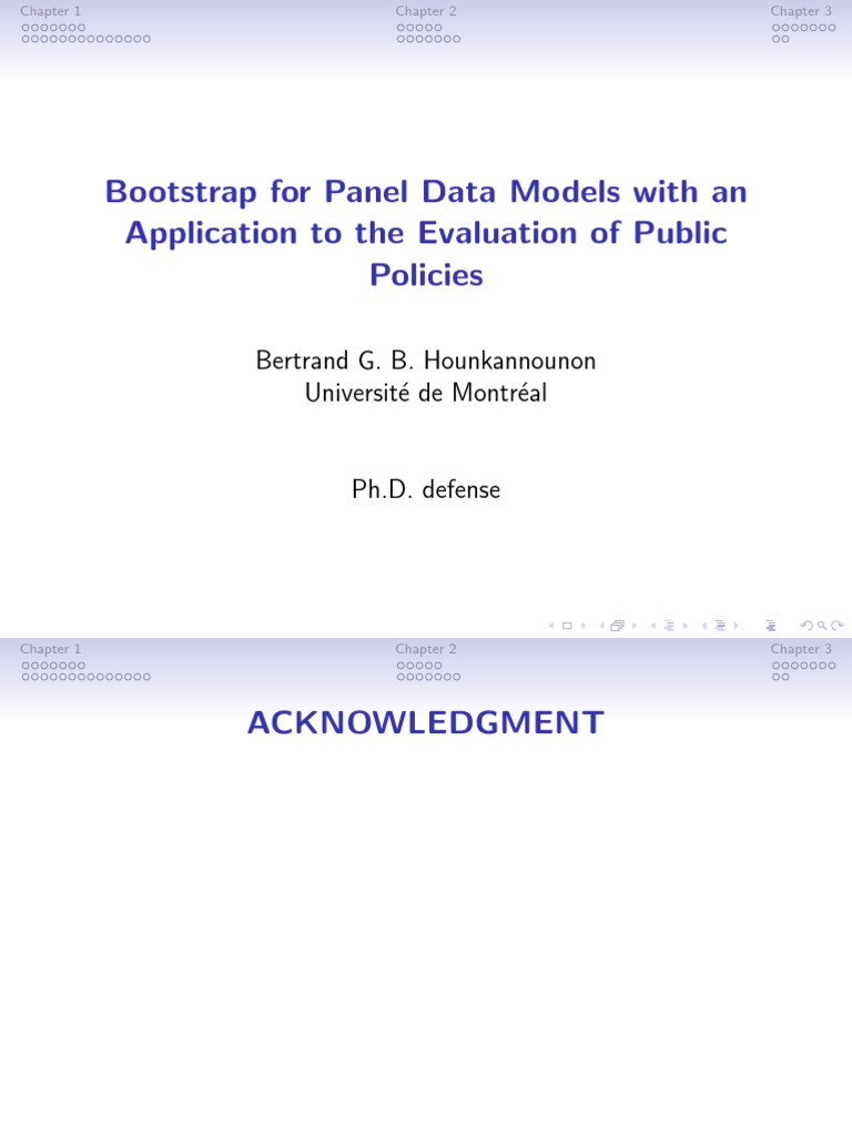 Bootstrap For Panel Data (PPT), Hounkannounon | PDF | Bootstrapping (Statistics) | Resampling ...