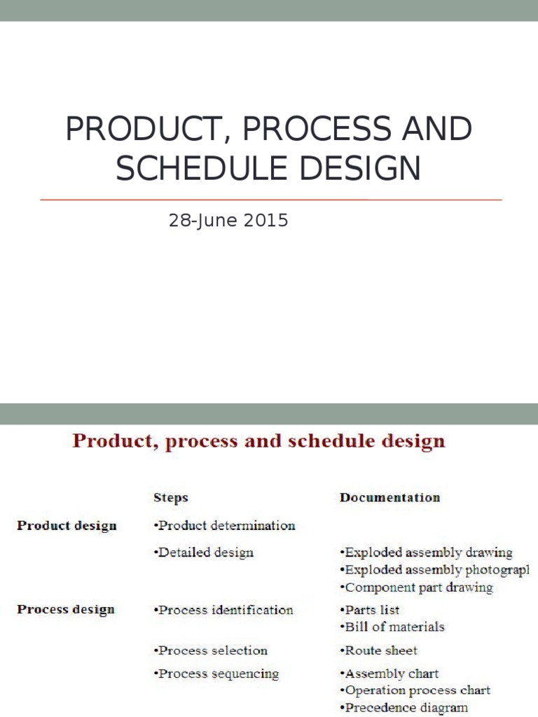 Product, Process and Schedule Design | PDF | Product Design | Computer ...