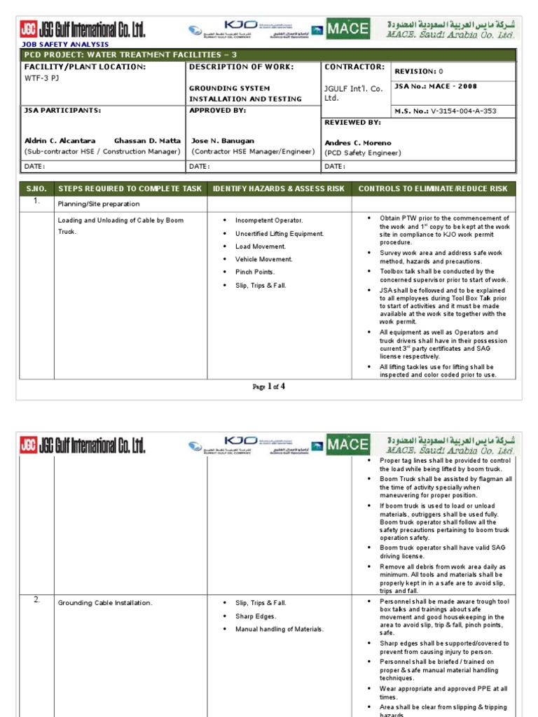 Grounding System Jsa 2008 | PDF | Industries | Manufactured Goods