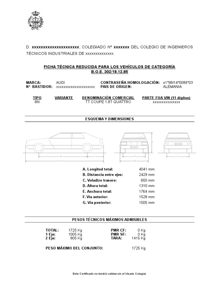 Ficha Tecnica Reducida | PDF