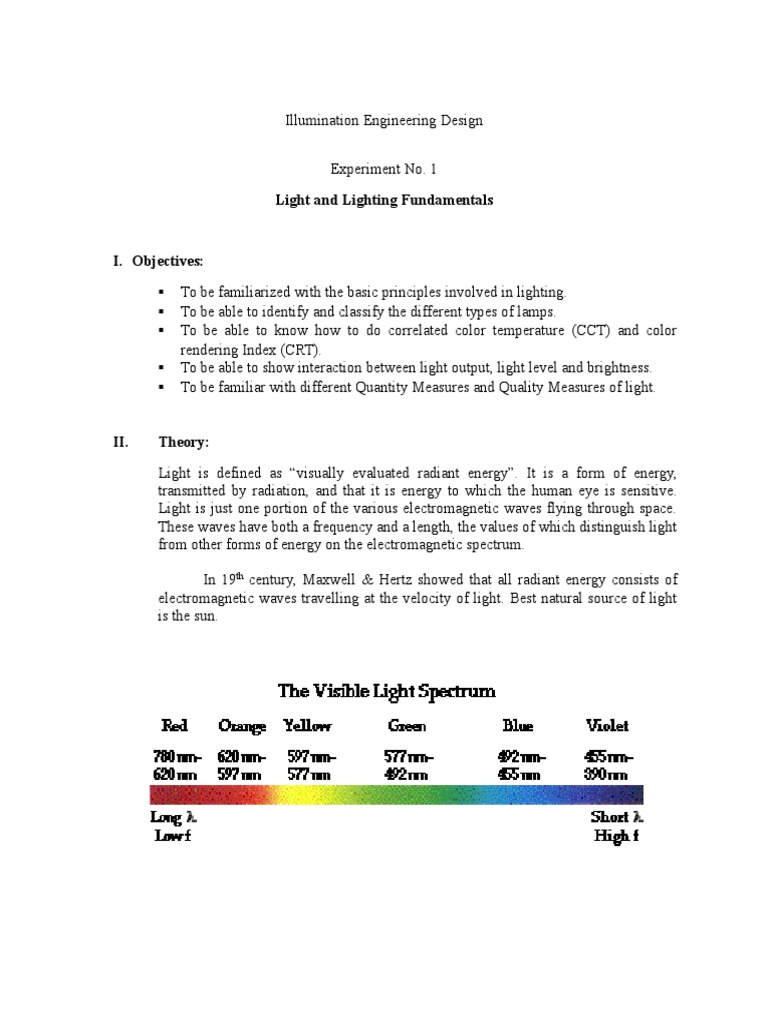 Light and Lighting Fundamentals | PDF | Lighting | Light