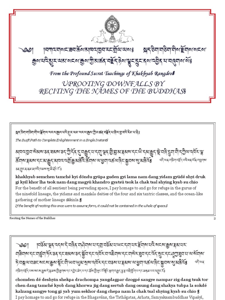 Reciting The Names of The Buddhas | PDF | Computers