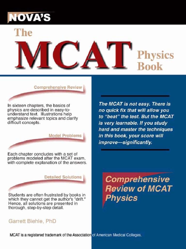 The MCAT Physics Book | PDF | Mole (Unit) | Medical College Admission Test