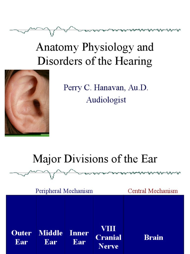 Anatomy Physiology and Disorders of The Hearing: Perry C. Hanavan, Au.D ...