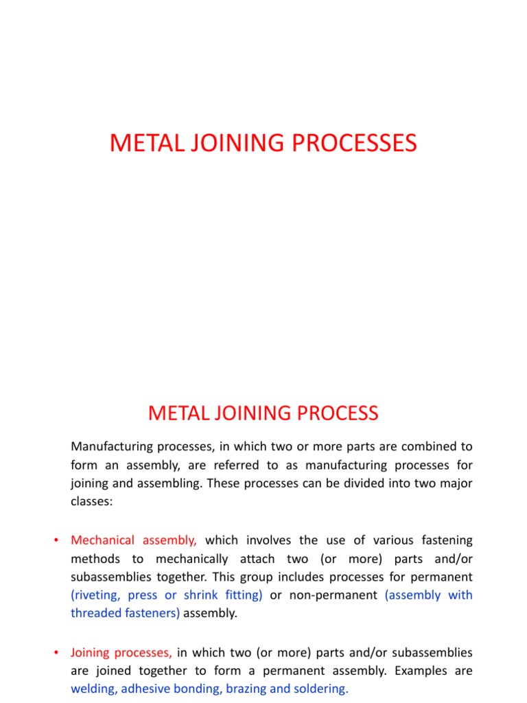 Metal Joining Process