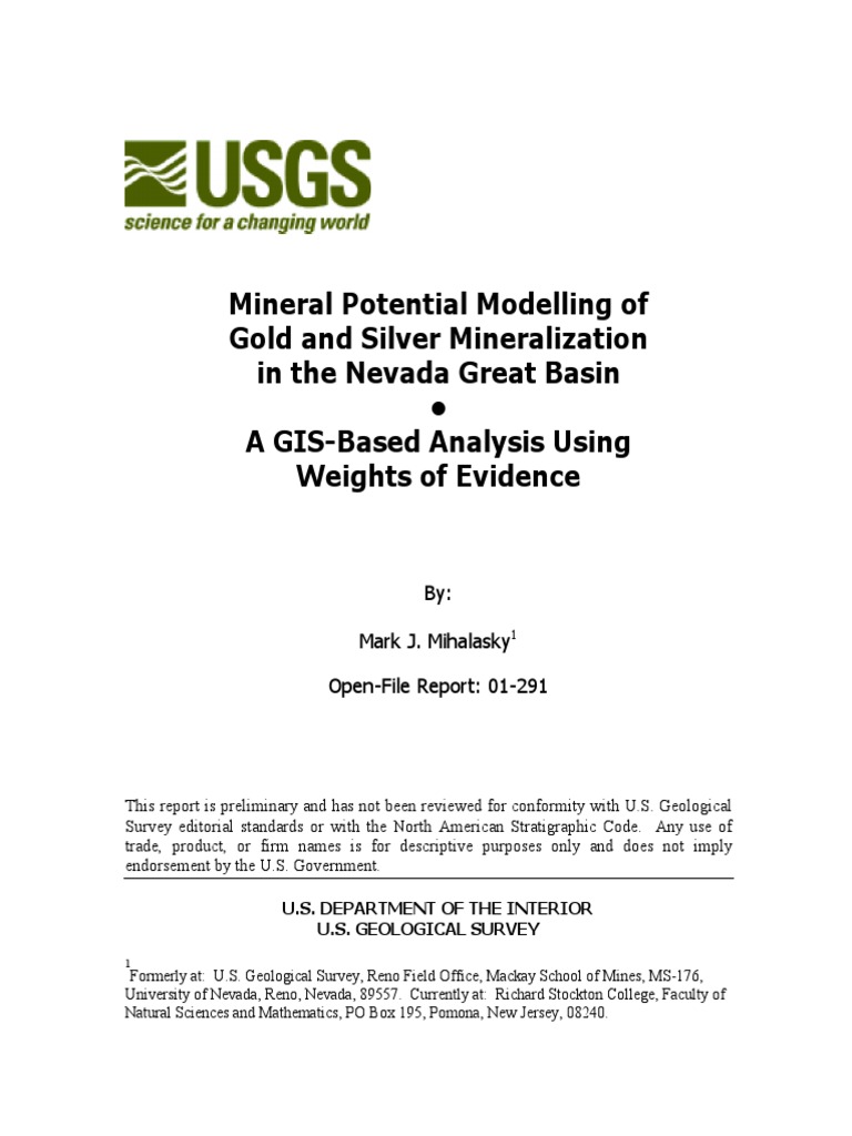 Gold-Silver Mineral Potential in Nevada | PDF | Rift | Geographic ...