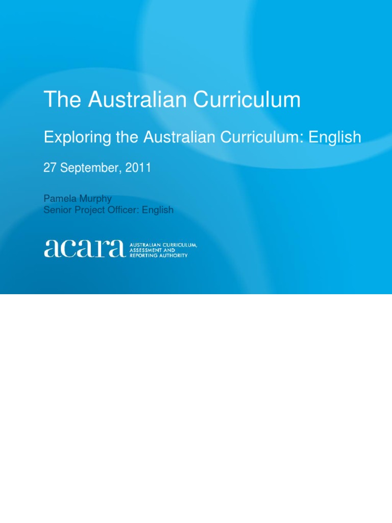 Australian Curriculum: English Guide | PDF | Curriculum | Educational ...