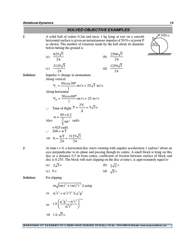 Rotational Mechanics | PDF | Rotation Around A Fixed Axis | Rotation