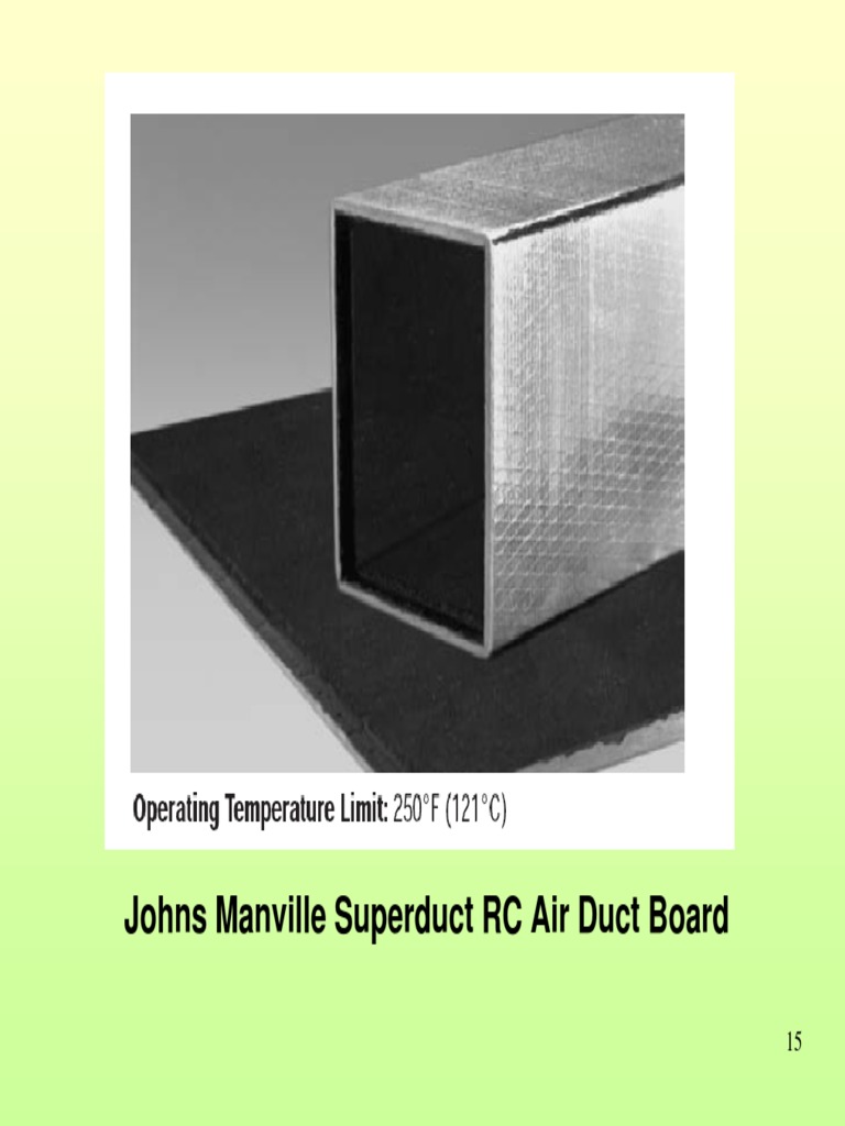 Johns Manville Superduct RC Air Duct Board | PDF