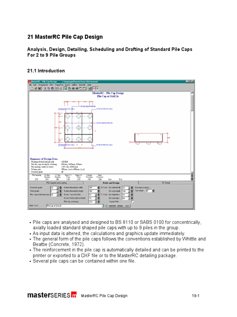 21 MasterRC Pile Cap Design and Detailing | PDF | Deep Foundation ...