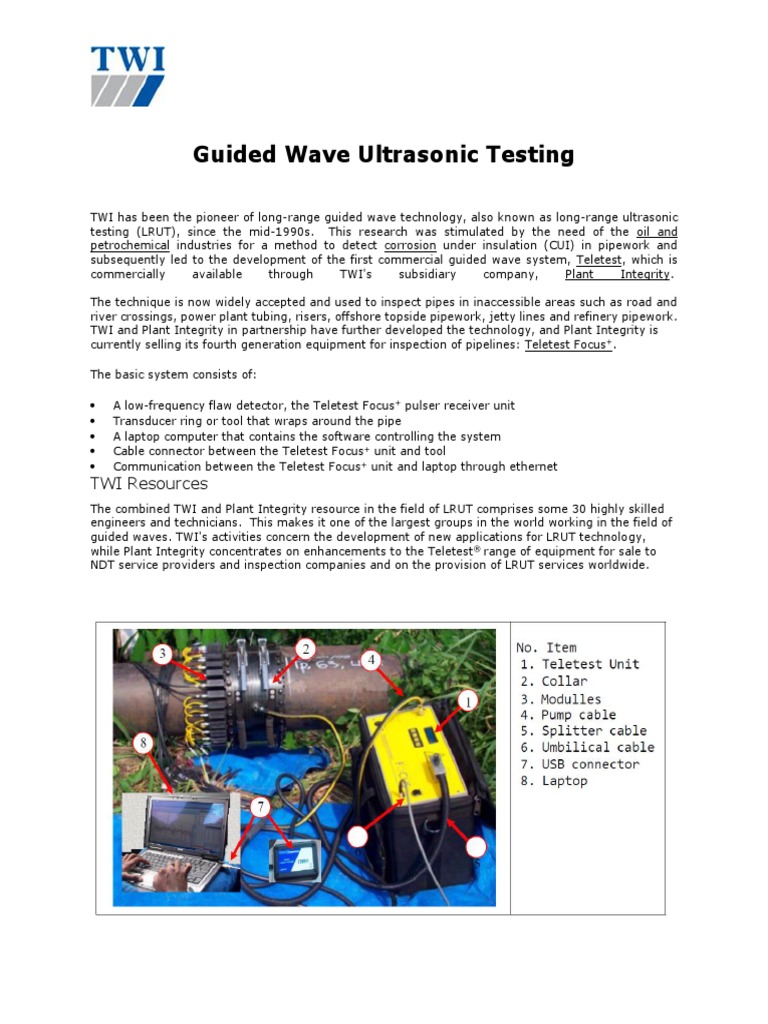 Lrut Teletest Focus - Twi | PDF | Nondestructive Testing | Pipe (Fluid ...