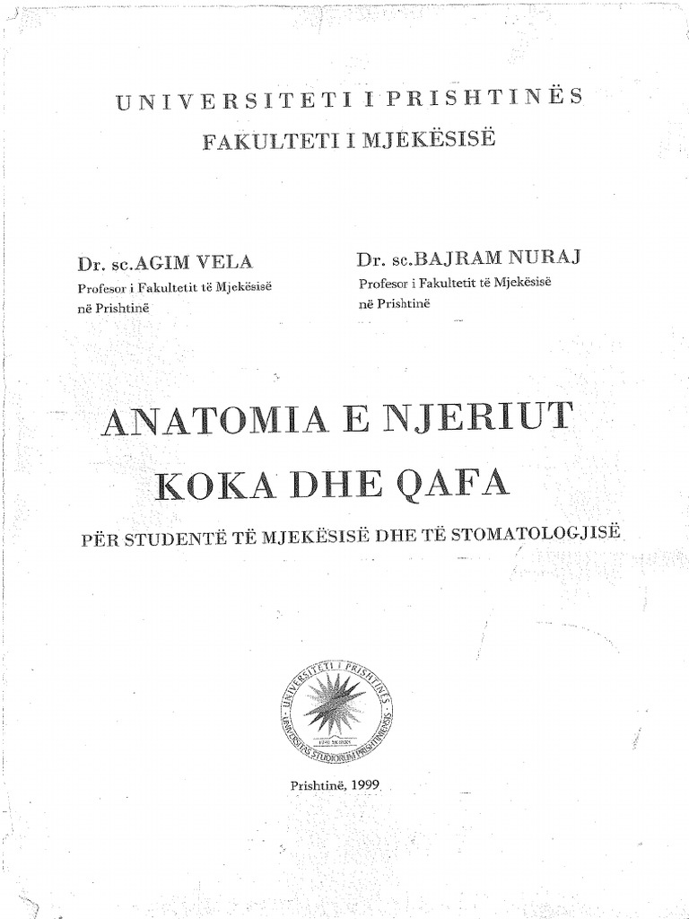 Anatomia e Njeriut Koka Dhe Qafa | PDF