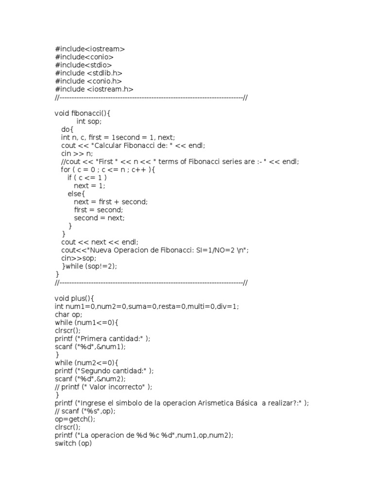 Codigo Borland C++ | PDF | Enseñanza de matemática | Ingeniería Informática