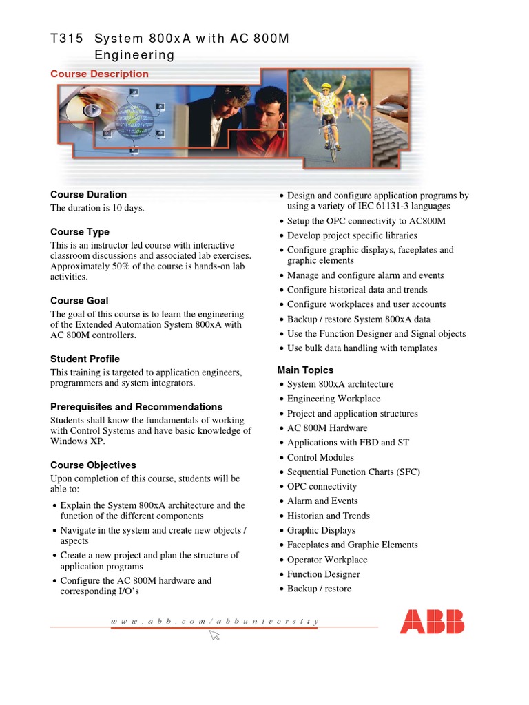 T315-01 Course Description - RevC | PDF | System | Application Software