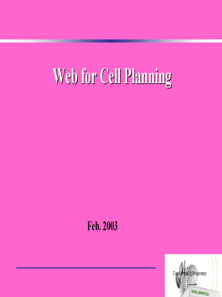 Web for Cell Planning: A Comprehensive Guide to the Cell Planning ...