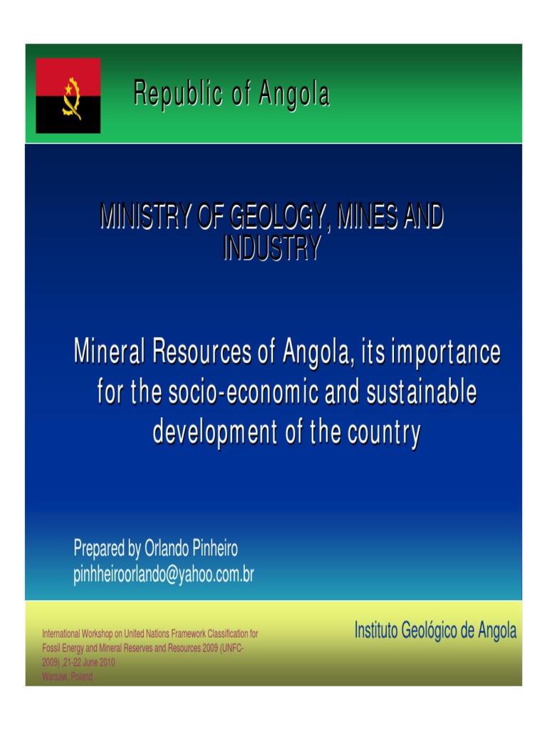 Angola Mineral Resources | PDF | Angola | Sedimentary Rock
