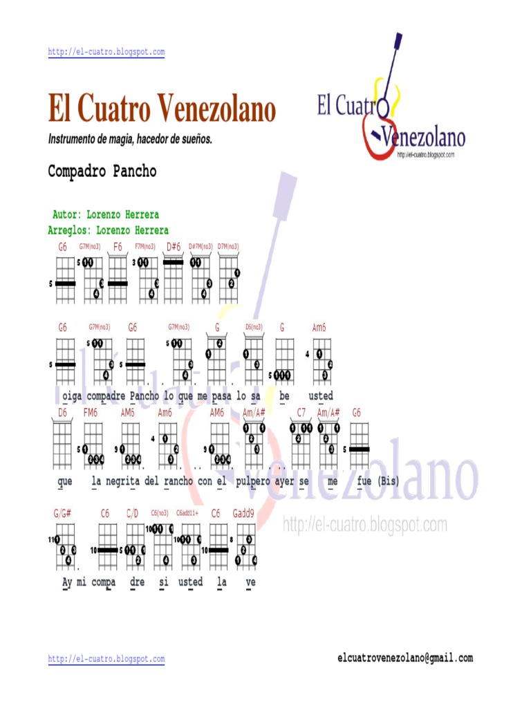 Compadre Pancho para Cuatro Solista | PDF