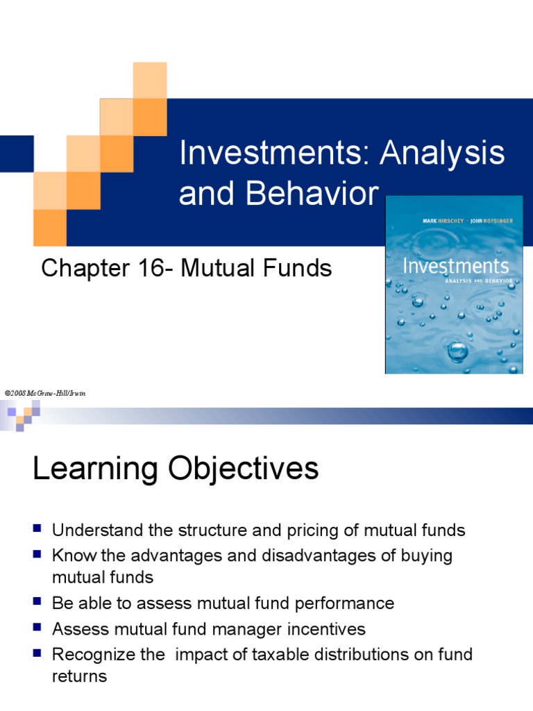 Investments: Analysis and Behavior: Chapter 16-Mutual Funds | PDF ...
