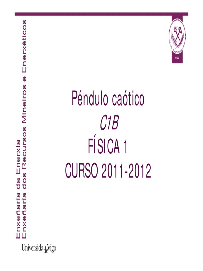 Péndulo Caótico y Teoría del Caos | PDF | Teoría del caos | Ciencia de ...
