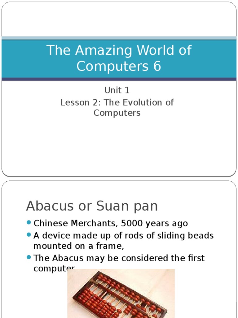 History of Computer Evolution | PDF | Office Equipment | Electronics