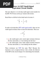 The Hybrid Pi and T Models Lecture PDF | PDF | Bipolar Junction ...