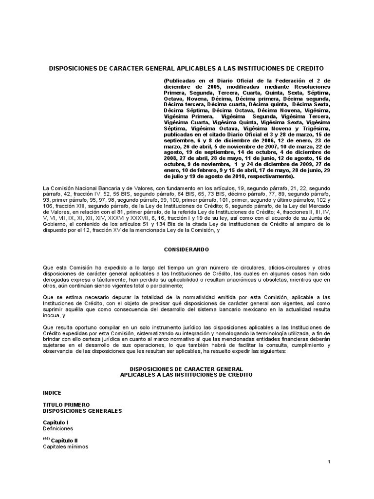 Circular Única de Bancos | PDF