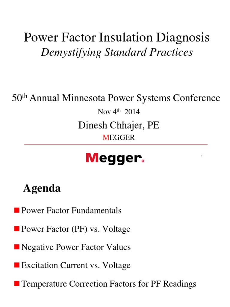Power Factor Insulation Diagnosis | PDF | Transformer | Electric Current