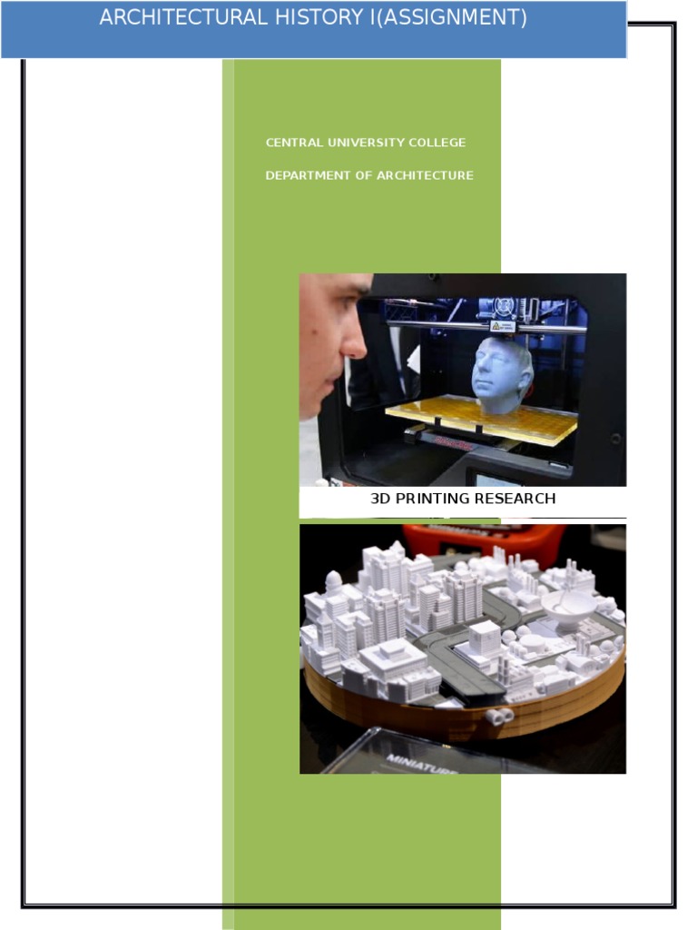 3d Printing Assignment | PDF | 3 D Printing | 3 D Modeling