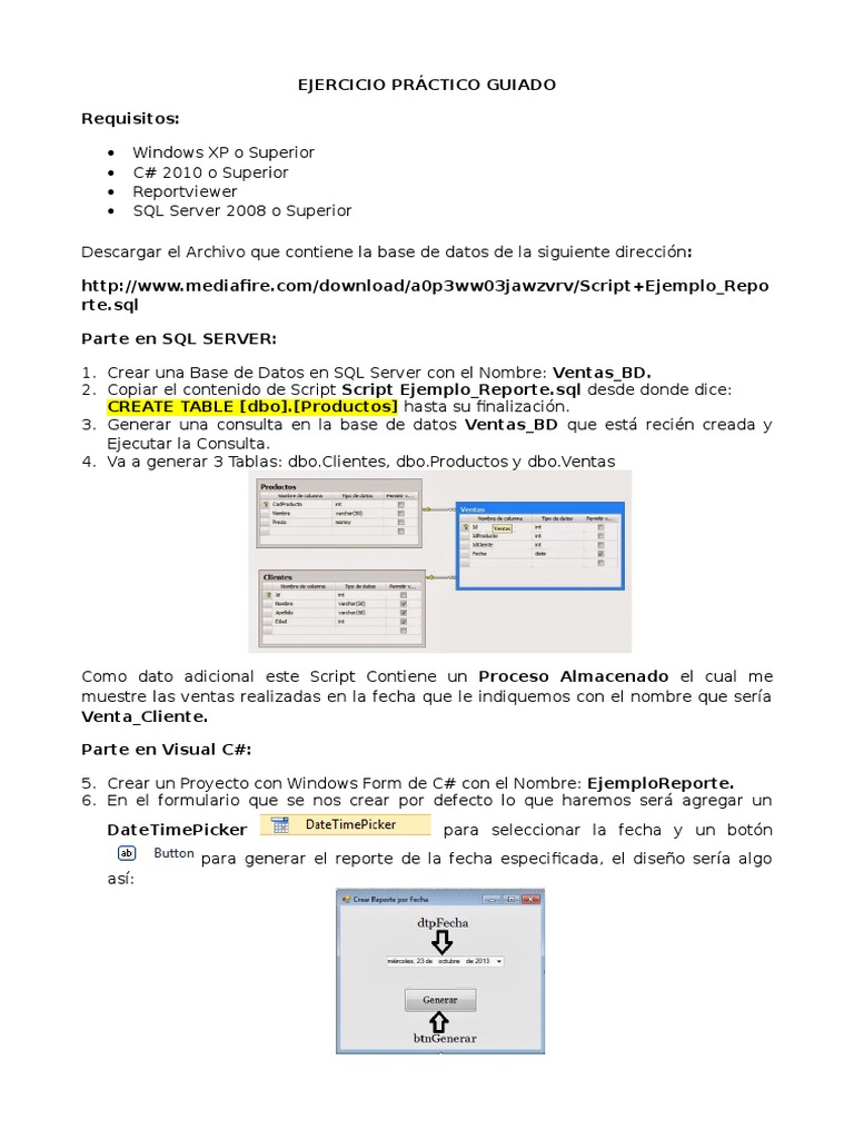 Ejercicio Práctico Guiado | PDF | Servidor SQL de Microsoft | SQL