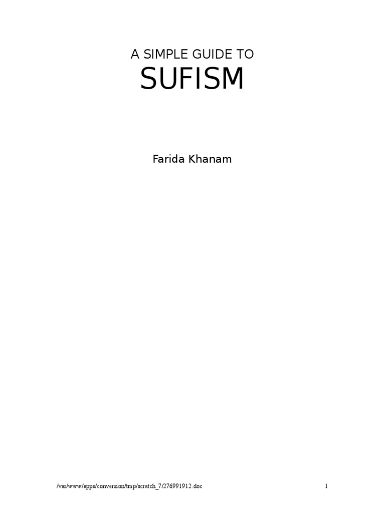 A Simple Guide To Sufism | PDF | Sufism | Muhammad