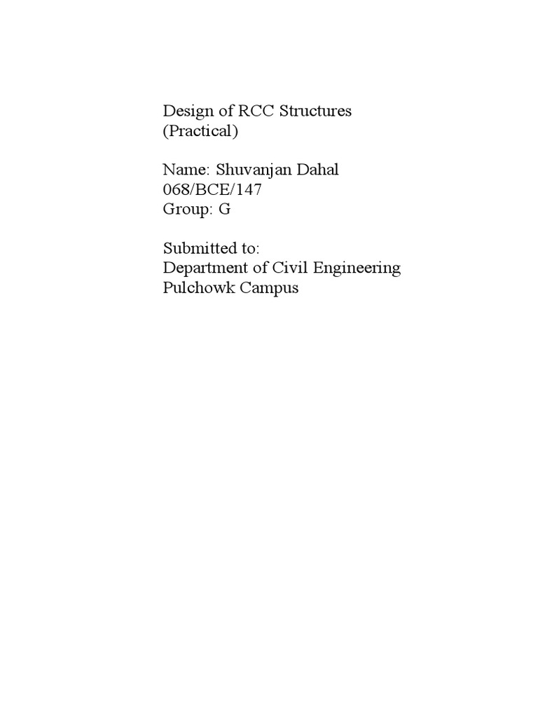 RCC Lab Report | Download Free PDF | Bending | Beam (Structure)